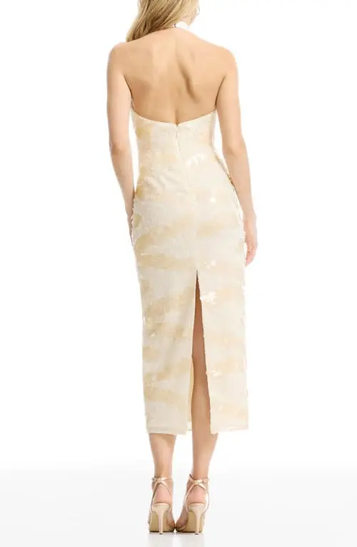Dress The Population Amani Embellished Halter Cocktail Dress