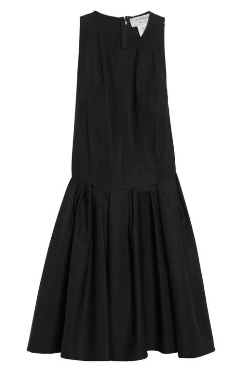 Sportmax Ara Pleated Cotton Poplin Minidress - Black