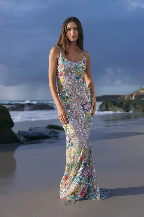 Mac Duggal Embellished Sleeveless Gown