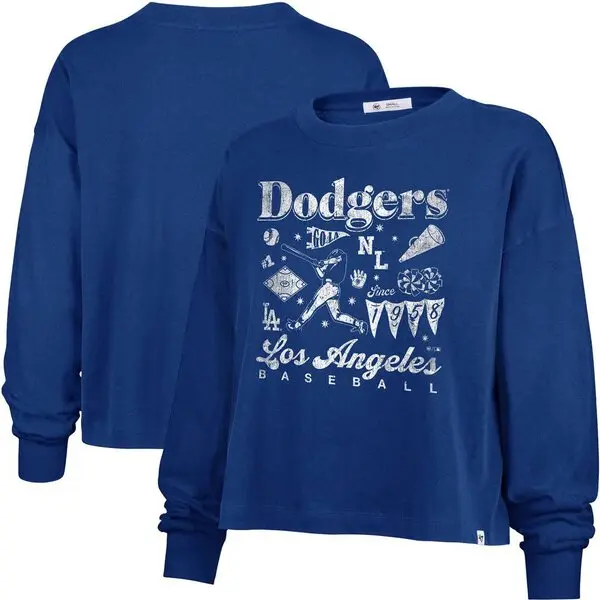 '47 Los Angeles Dodgers Team Collage Long Sleeve T-shirt - Royal