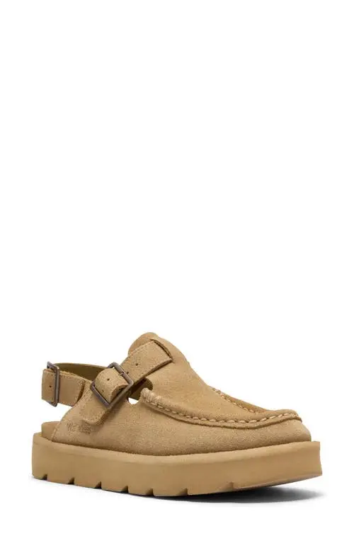 Clarks Meare Easy Slingback Mule - Maple Suede