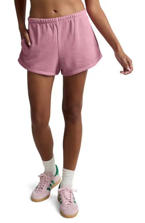 Beyond Yoga Cotton-blend Sweat Shorts - Washed Rich Raspberry