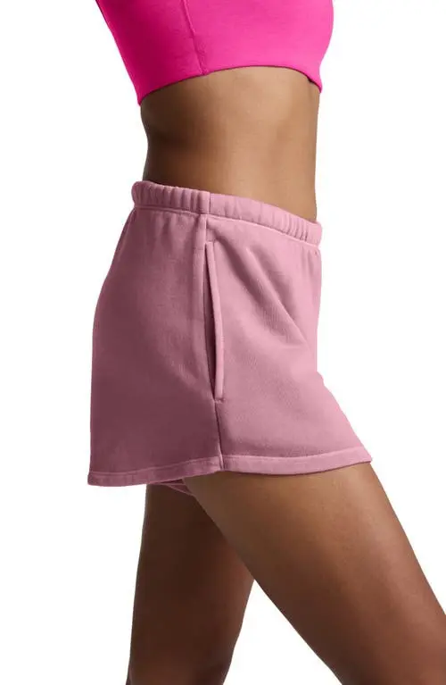 Beyond Yoga Cotton-blend Sweat Shorts - Washed Rich Raspberry