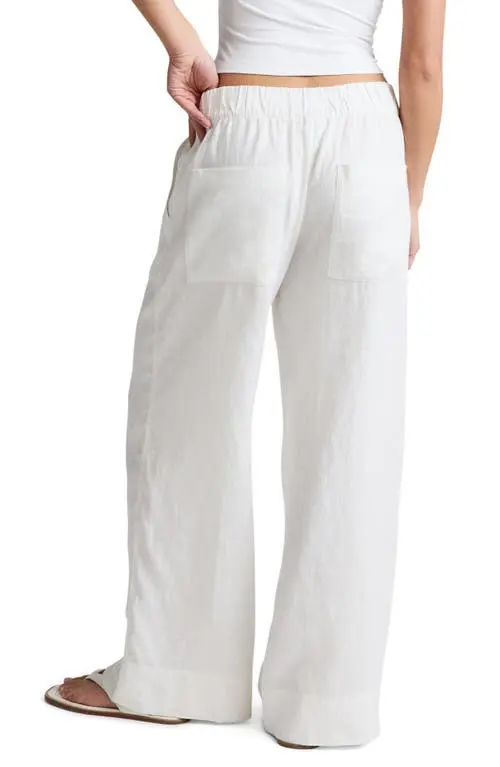 Beyond Yoga Wide-leg Linen Pants - White
