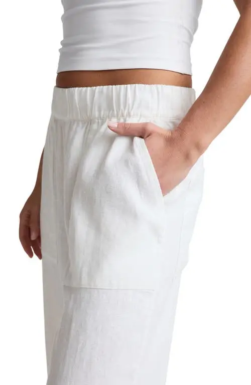 Beyond Yoga Wide-leg Linen Pants - White