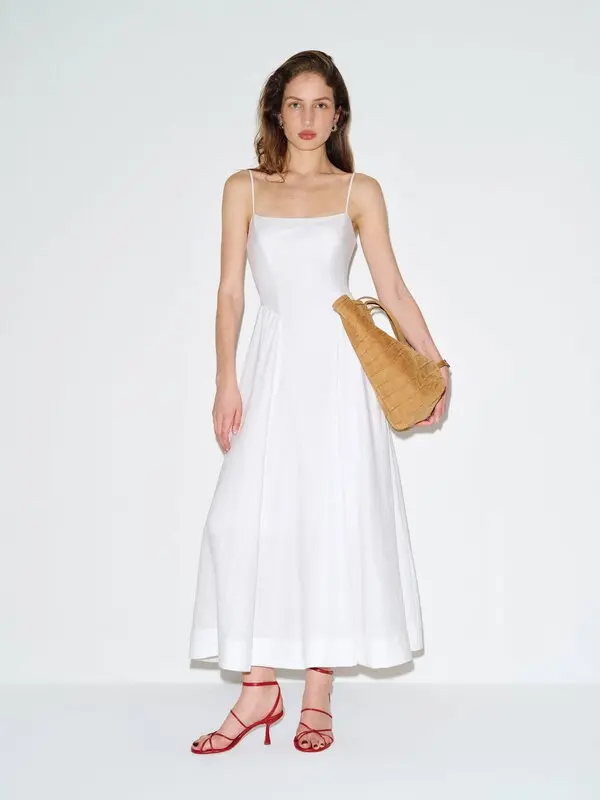 REFORMATION Neri Linen Dress - Ivory