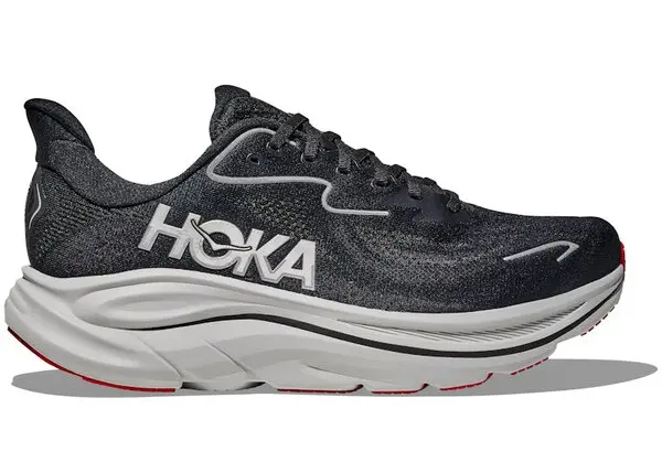 Hoka One One Clifton 10in Athletic Shoe - Black/silver