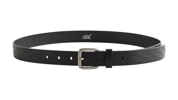 Kith Monogram Vachetta Leather Belt - Black