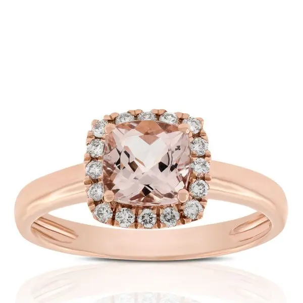 Benbridge Rose Gold Morganite & Diamond Ring 14k,rg |gj15692r Morganite - Pink