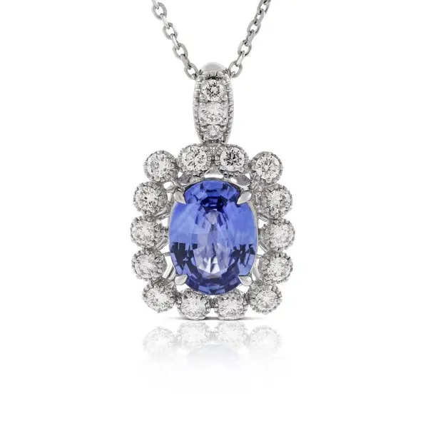 Benbridge Sapphire And Diamond Pendant Necklace - Blue