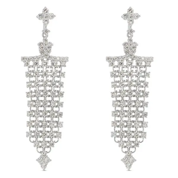 Benbridge Silk Mesh Diamond Earrings, 14k White Gold,wg|ot219430fgerwg - Near Colorless