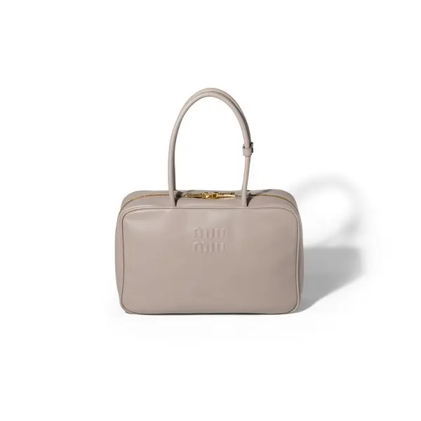 Miu Miu Beau Leather Bag - Pumice Stone
