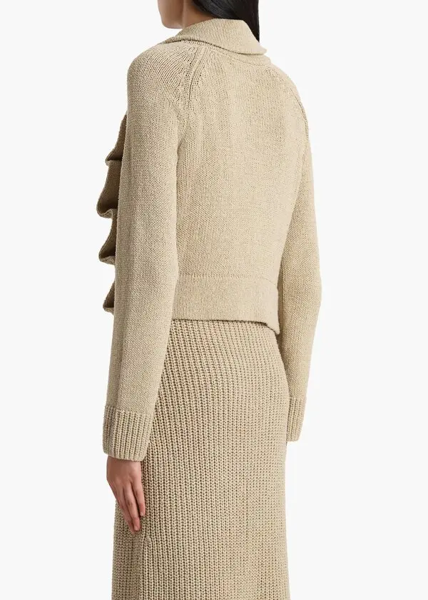 Khaite Lorrai Silk-cotton Cardigan - Beige