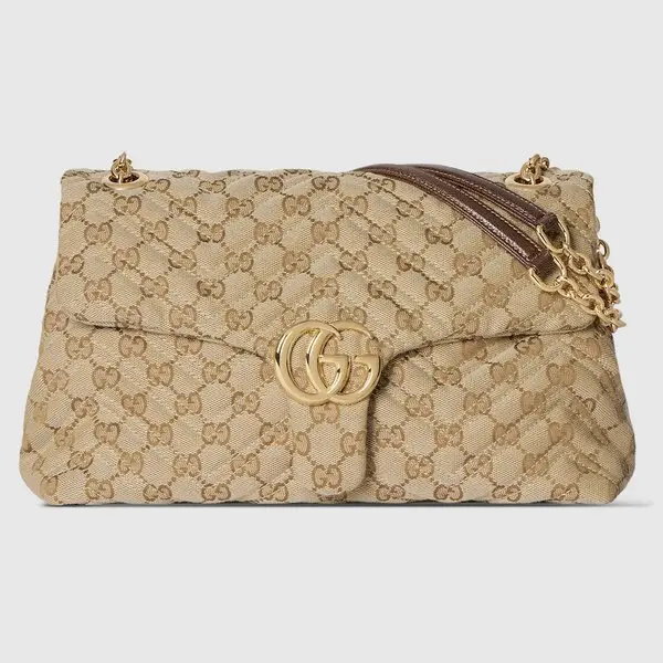 Gucci Gg Marmont Medium Shoulder Bag - Beige