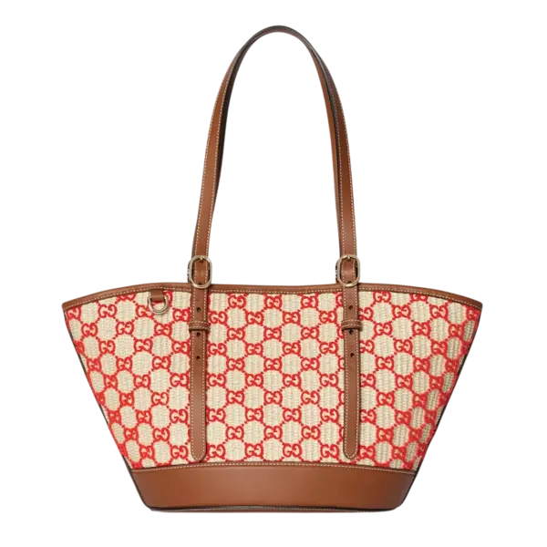 Gucci Small Gg Canvas Tote Bag - Red