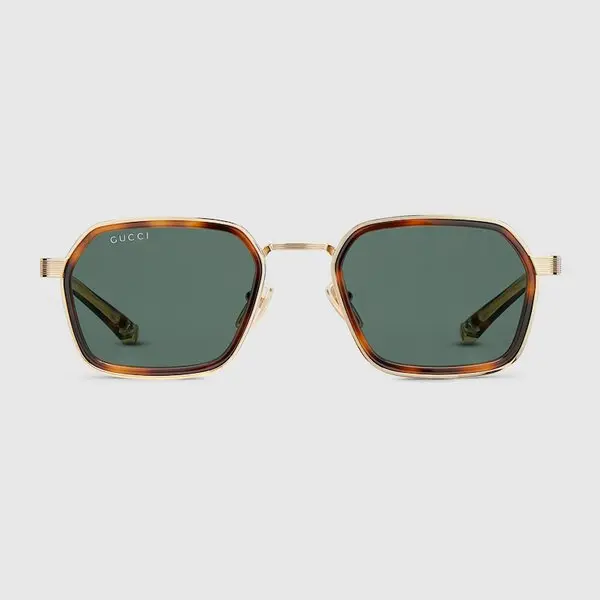 Gucci Square Frame Sunglasses - Gold