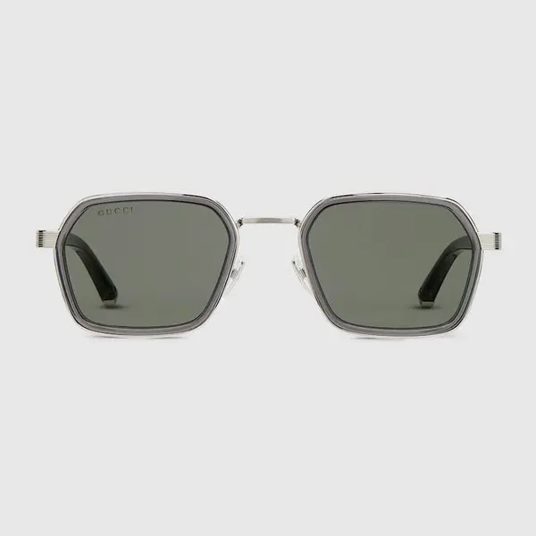 Gucci Square Frame Sunglasses - Silver