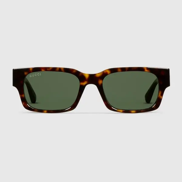 Gucci Rectangular Frame Sunglasses - Green