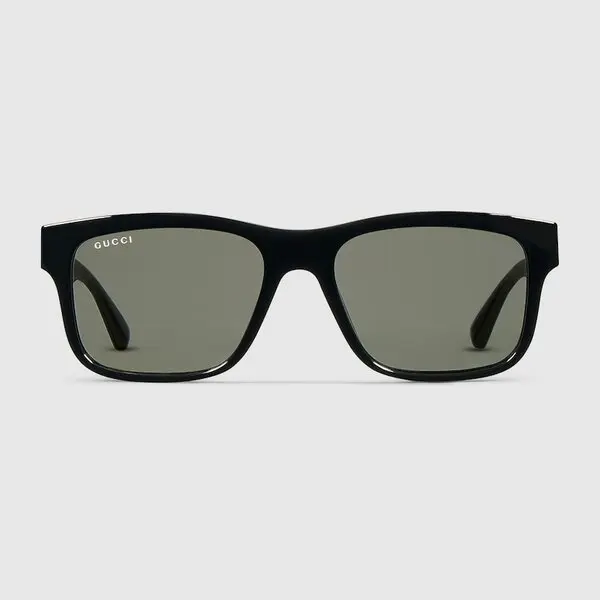 Gucci Rectangular Frame Sunglasses - Black