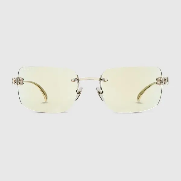 Gucci Frameless Square Sunglasses - Silver
