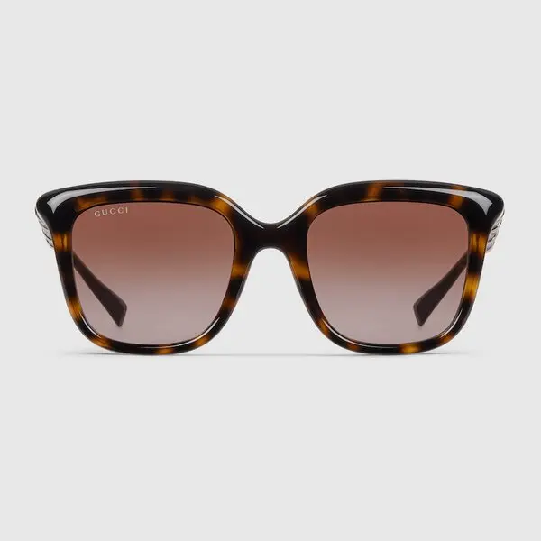 Gucci Square Frame Sunglasses - Brown