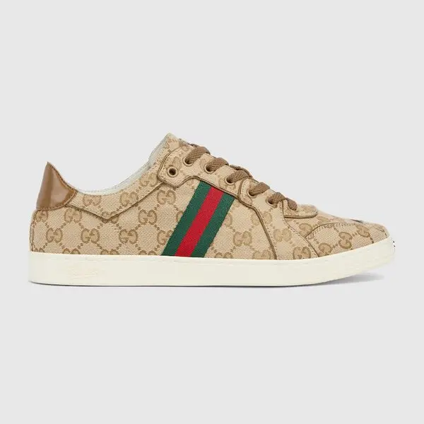Gucci Stretch Gg Canvas Low-top Sneakers - Beige