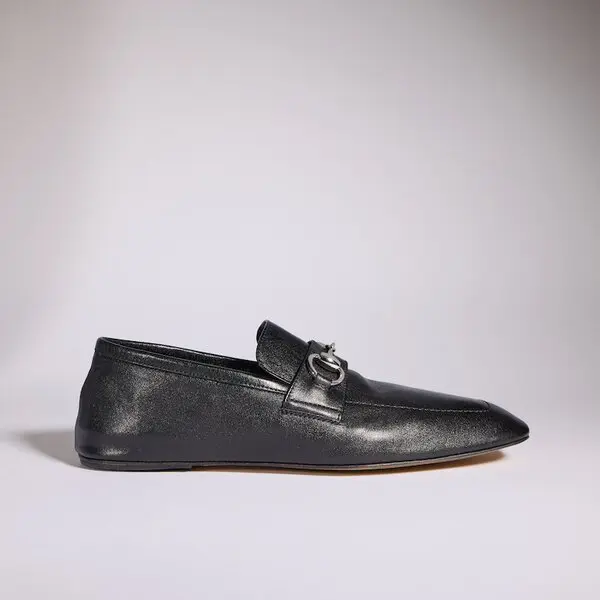 Gucci Leather Horsebit Loafer - Black