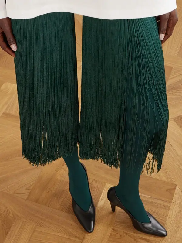 Alaïa Fringed Knit High Socks