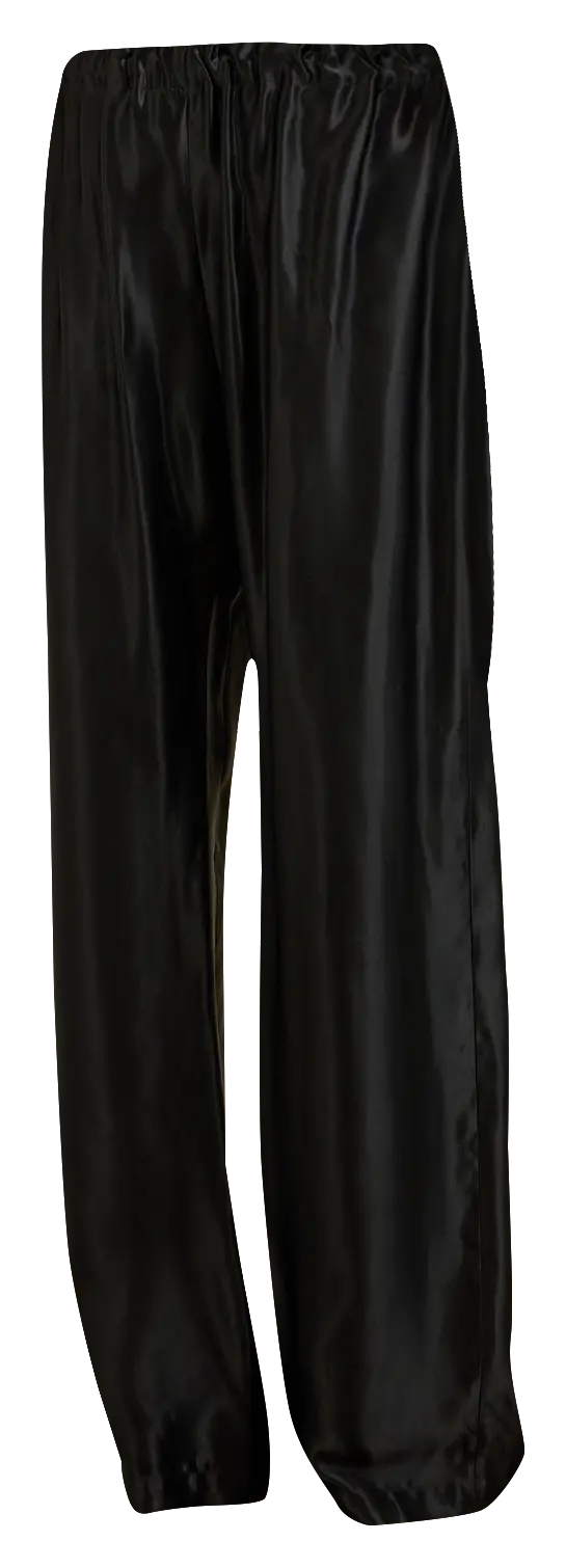 Khaite Rohen Satin Pants - Black