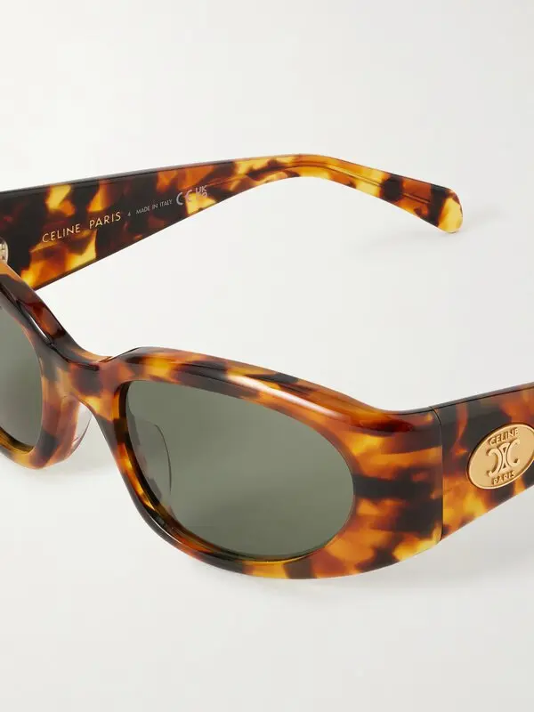 Celine Journey Round-frame Sunglasses - Tortoiseshell