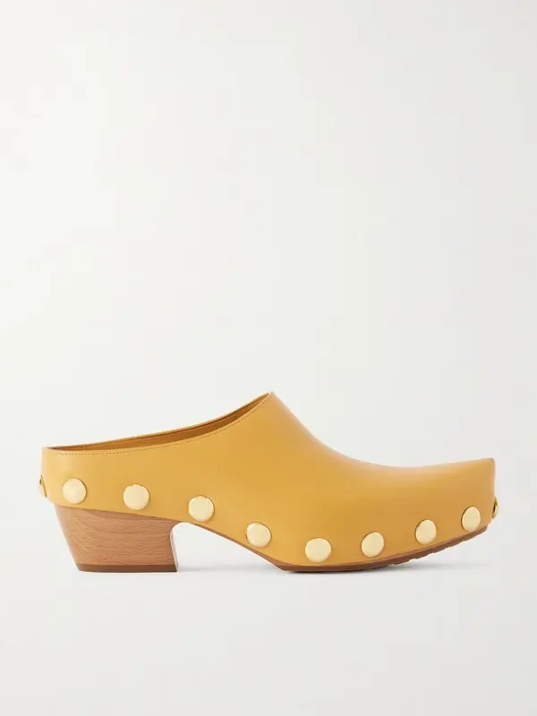 Bottega Veneta Gondola Studded Leather Clogs - Neutrals