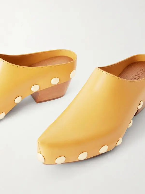 Bottega Veneta Gondola Studded Leather Clogs - Neutrals