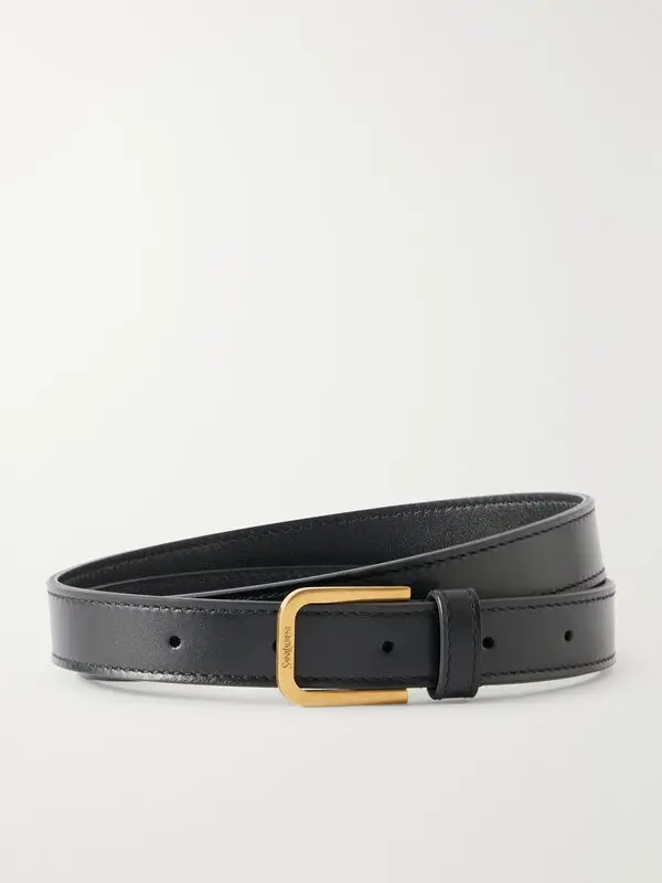 Saint Laurent Leather Belt - Black