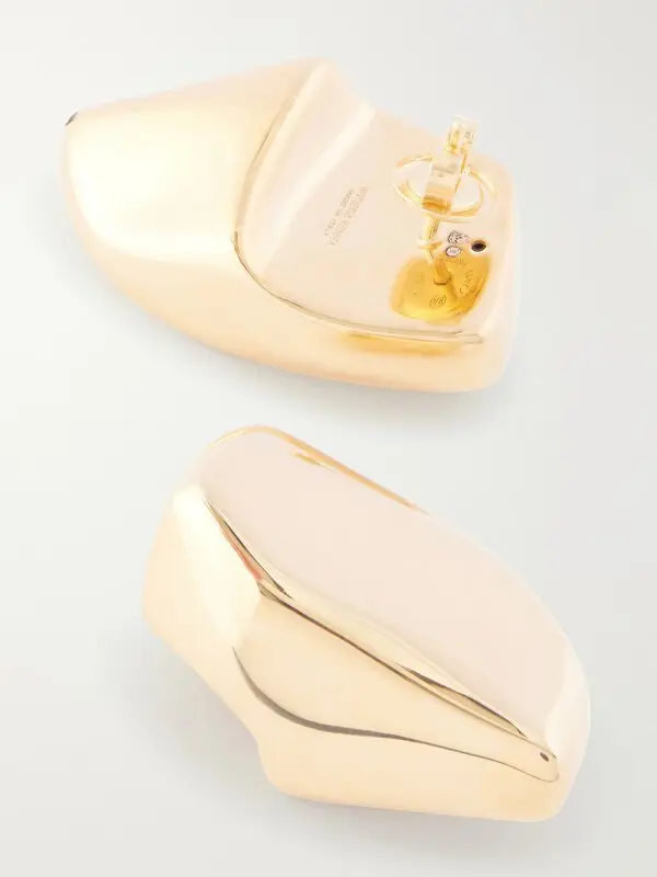 Bottega Veneta Prisma -plated Sterling Silver Earrings - Gold