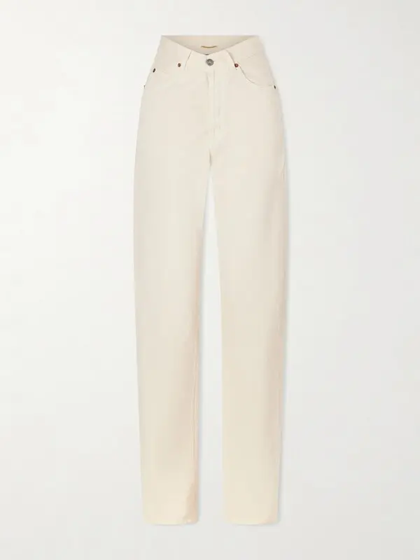 Saint Laurent High-rise Wide-leg Jeans - Neutrals