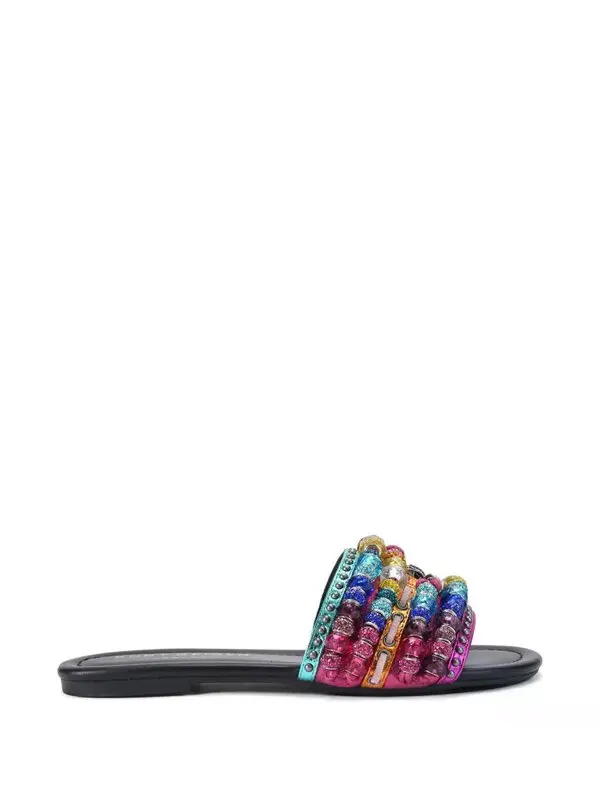 Kurt Geiger Southbank Beaded Chain Sandals - Black