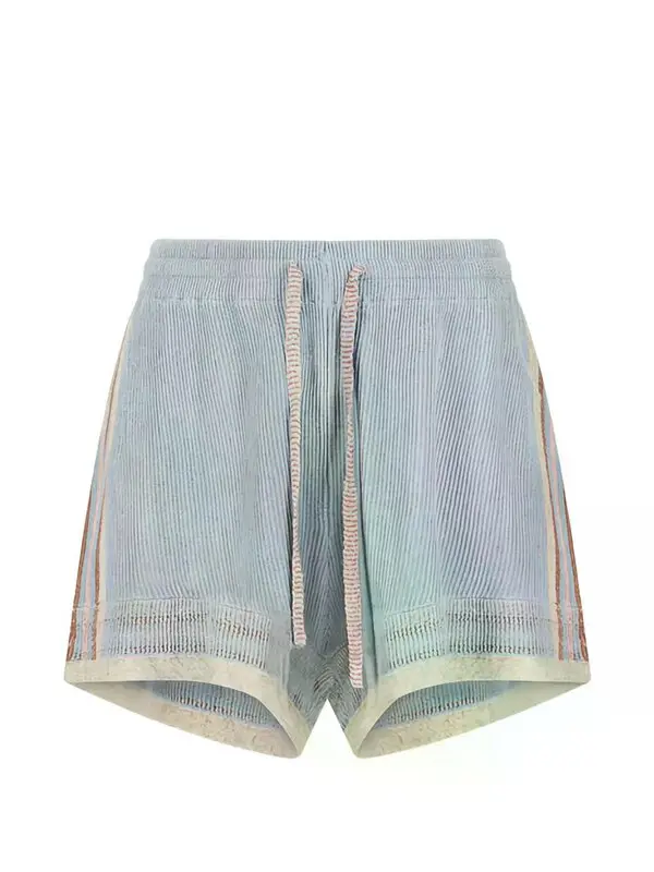 Guest In Residence Havana Striped Mini Shorts - Blue