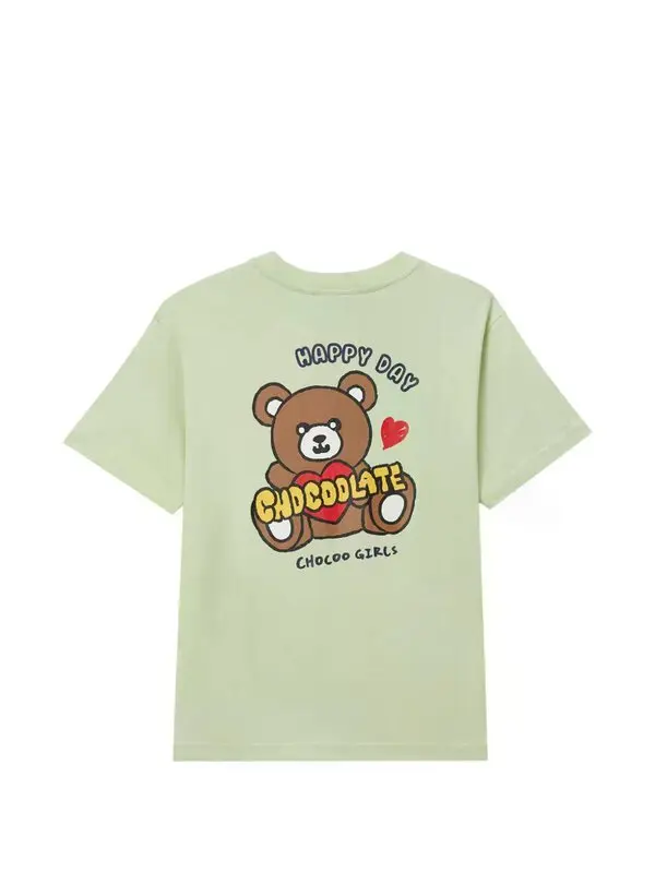 CHOCOOLATE Bear-print T-shirt - Green