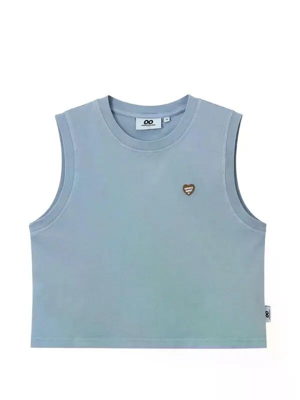 CHOCOOLATE Heart-appliqué Tank Top - Blue