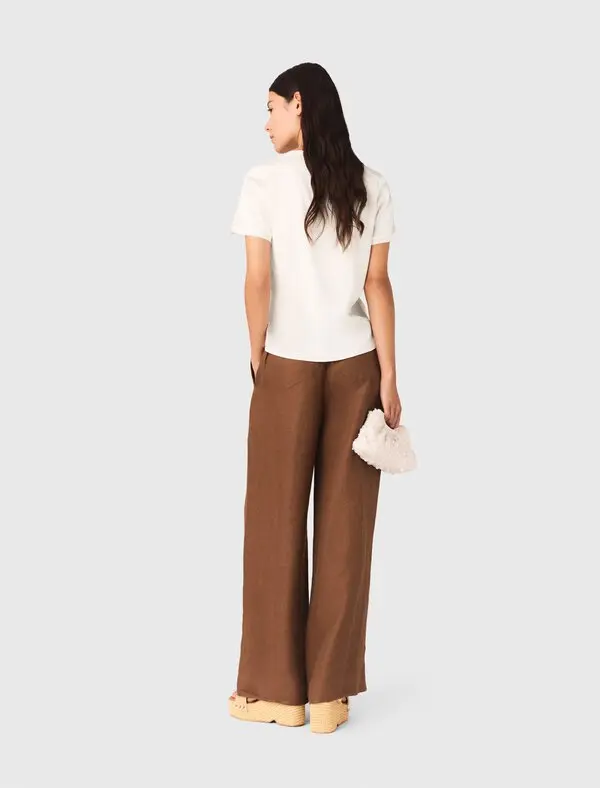 Maje Short-sleeved Silk Top