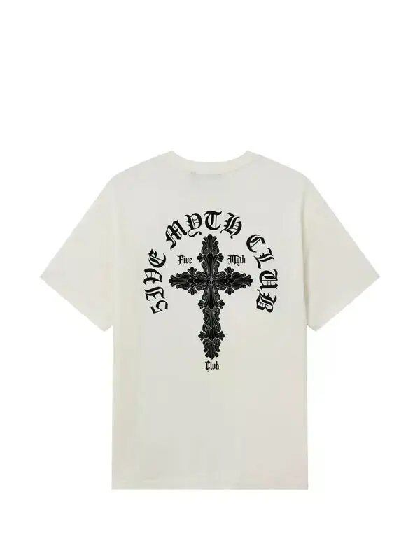 FIVE CM Cross-print T-shirt - Neutrals