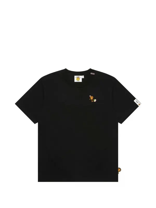 A BATHING APE Embroidered T-shirt - Black