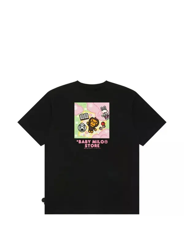 A BATHING APE Embroidered T-shirt - Black