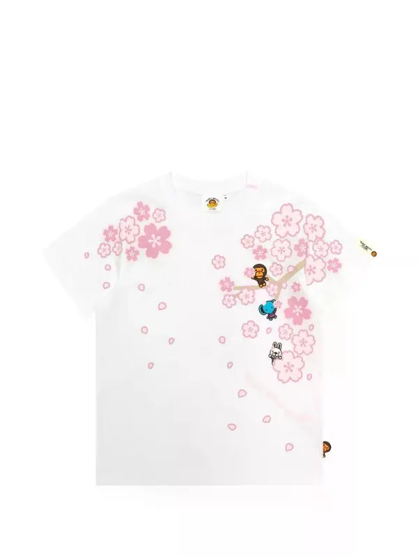 A BATHING APE Floral-print T-shirt - White