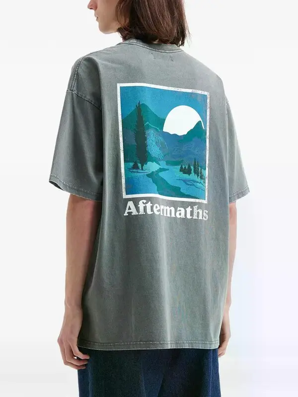 AFTERMATHS Landscape-print T-shirt