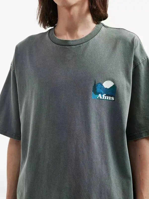 AFTERMATHS Landscape-print T-shirt