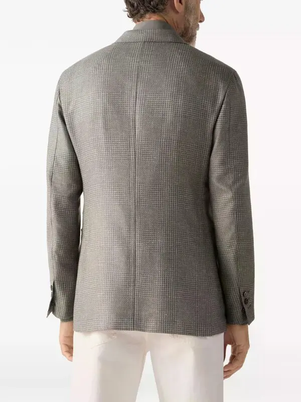 Zegna Patterned Notched Jacket - Grey