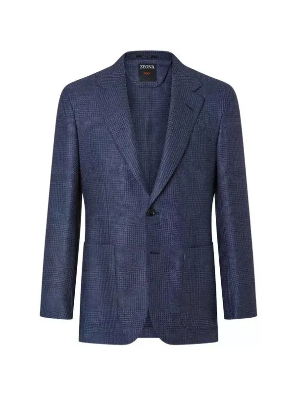 Zegna Checked Blazer - Blue