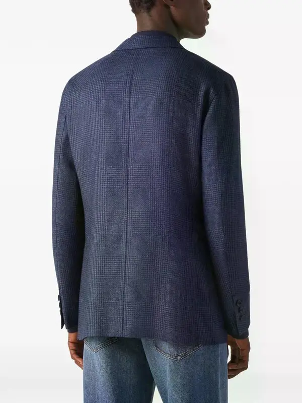 Zegna Checked Blazer - Blue