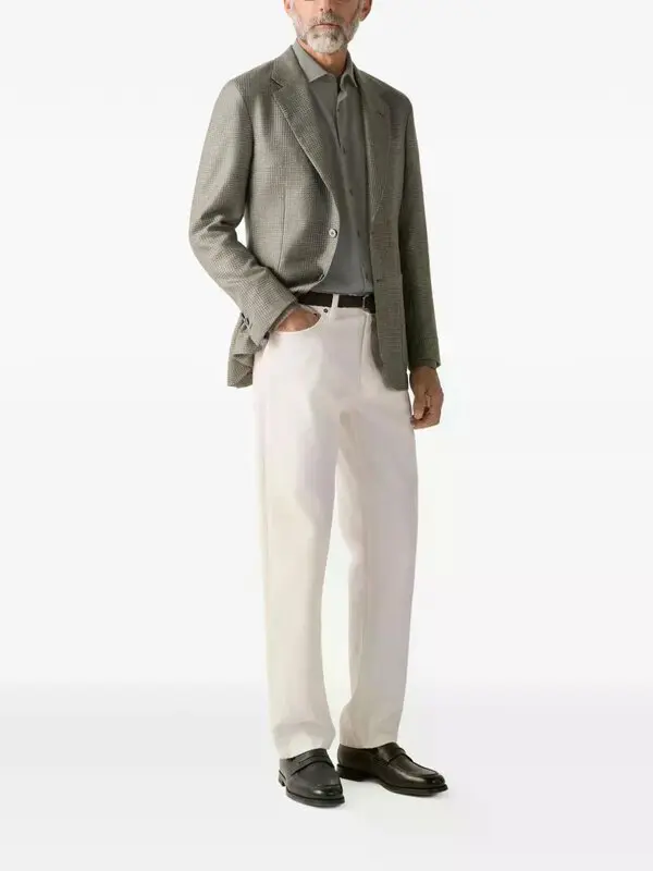 Zegna Buttoned Silk Shirt - Grey
